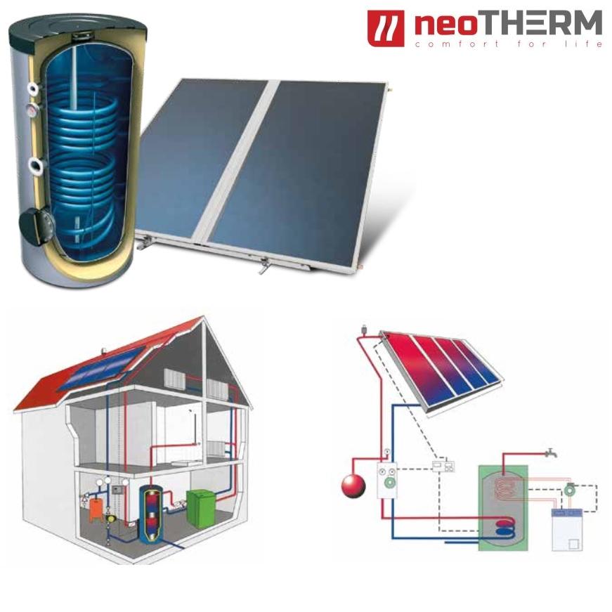 NEOTHERM Solarni paket COMFORT 500lit./5 kolektora – Vitos Webshop