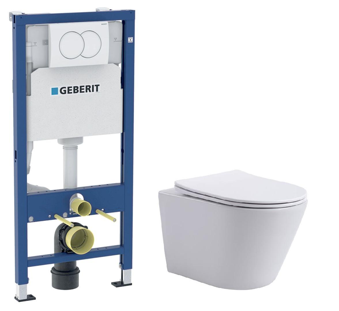 GEBERIT SET ugradbeni vodokotlić duofix sa tipkom Delta01 + Armal STAR COMPACT WC ŠKOLJKA (49cm ...
