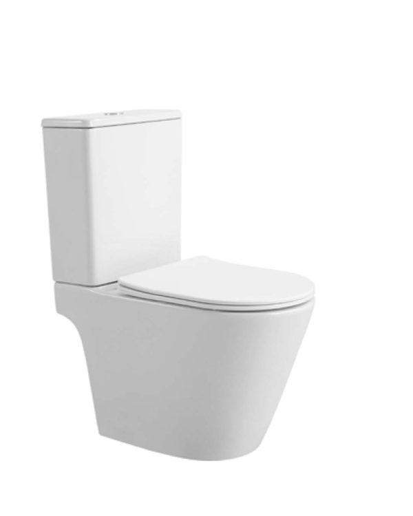 ARMAL STAR WC MONOBLOK SA SJEDALICOM I VODOKOTLIĆEM ZA DONJI PRIKLJUČAK RIMFREE VORTEX BIJELI I ...