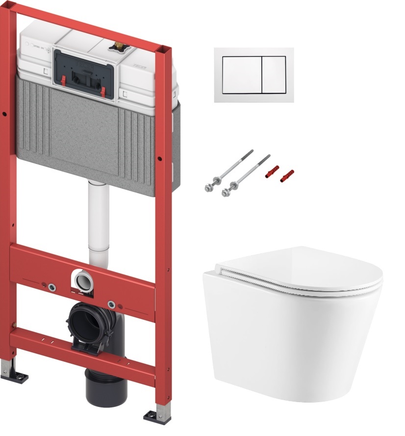 TECE SET ugradbeni vodokotlić sa base tipkom 9400400 + Armal wc školjka LINEARE sa s.c daskom ...